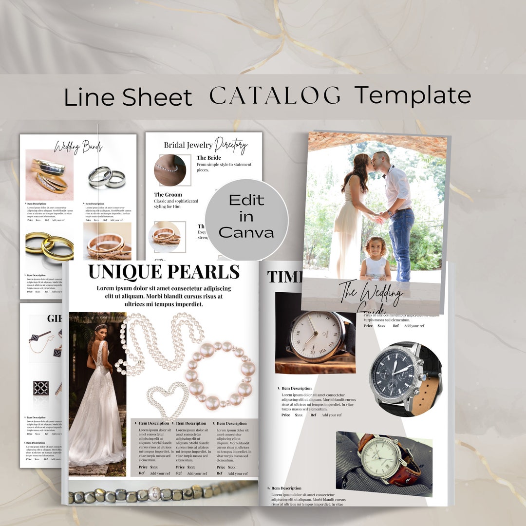 Editable Wholesale Line Sheet Template, Canva Stock Catalog, Wholesale ...