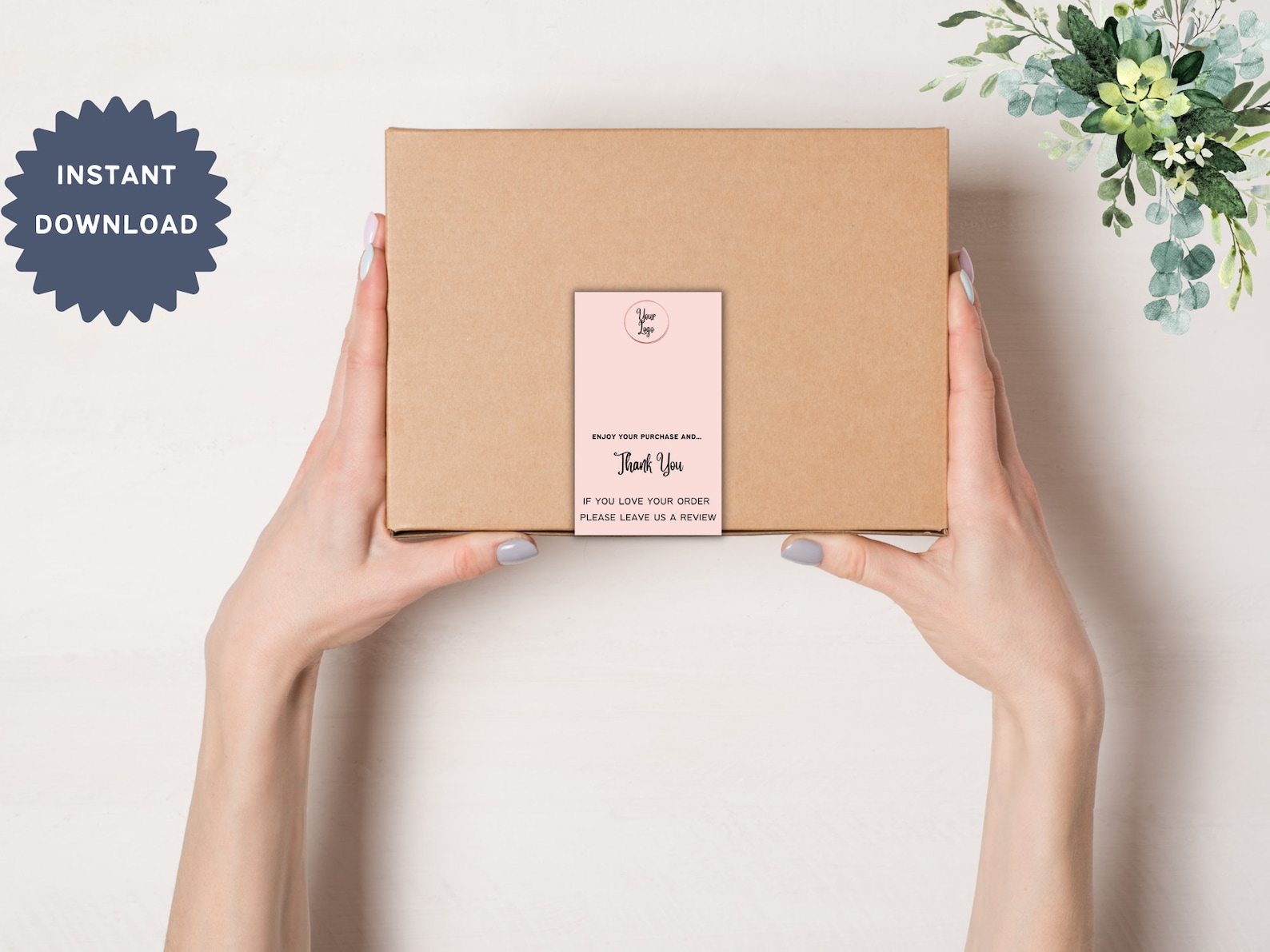 DIY Box Seal Label Template, Printable Packaging Design, Business ...