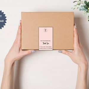 DIY Box Seal Label Template, Printable Packaging Design, Business ...