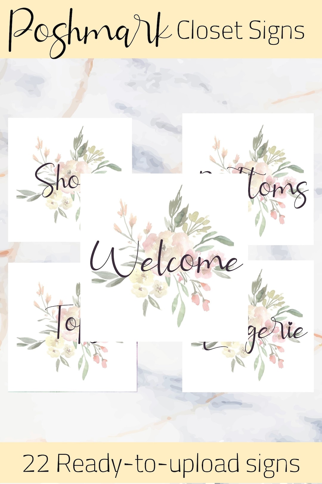 Poshmark Closet Signs Poshmark Reseller Shop Signs Instant Download 22 ...