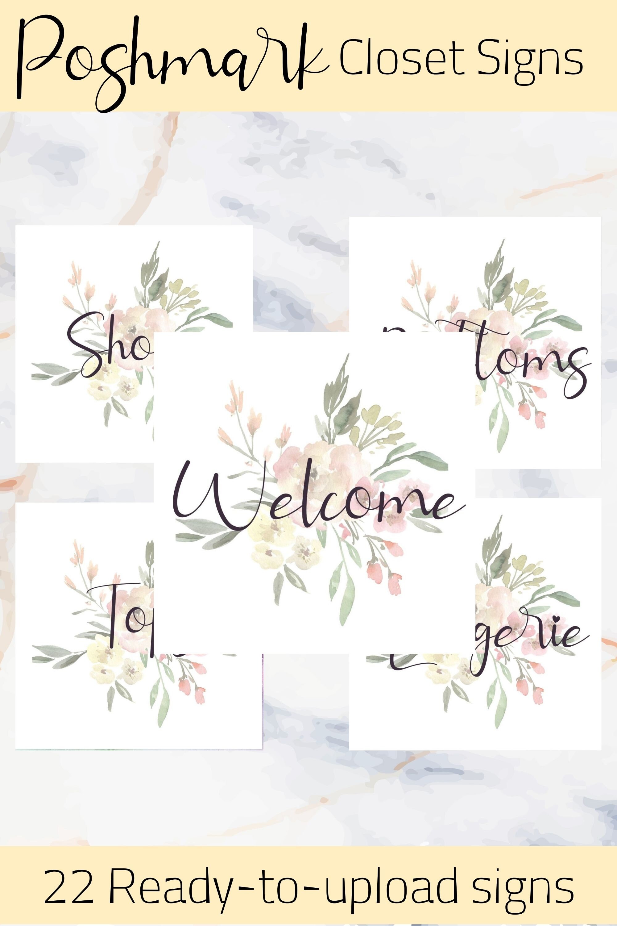Poshmark Closet Signs Poshmark Reseller Shop Signs Instant Download 22 ...
