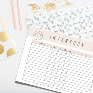 Editable Inventory Tracker, Printable Business Inventory Record ...