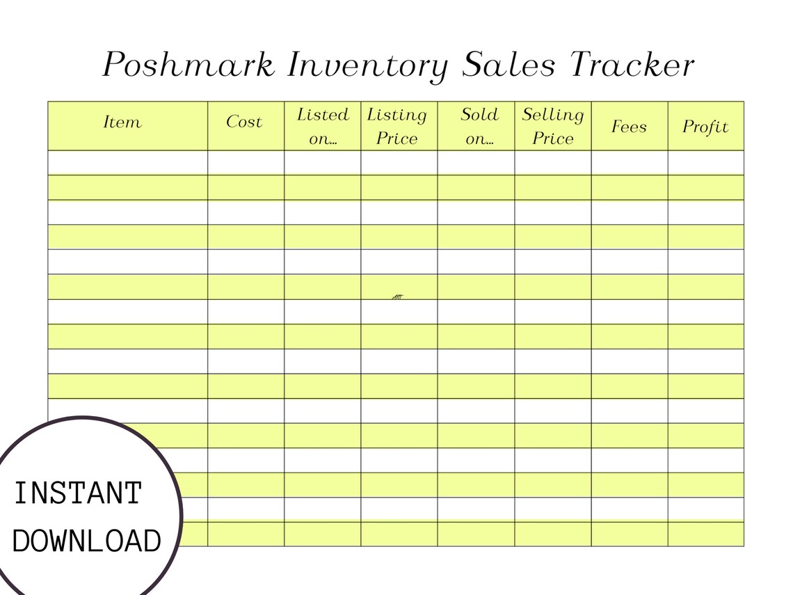 Poshmark Inventory Tracker | Reseller Inventory Tracker | Reseller ...