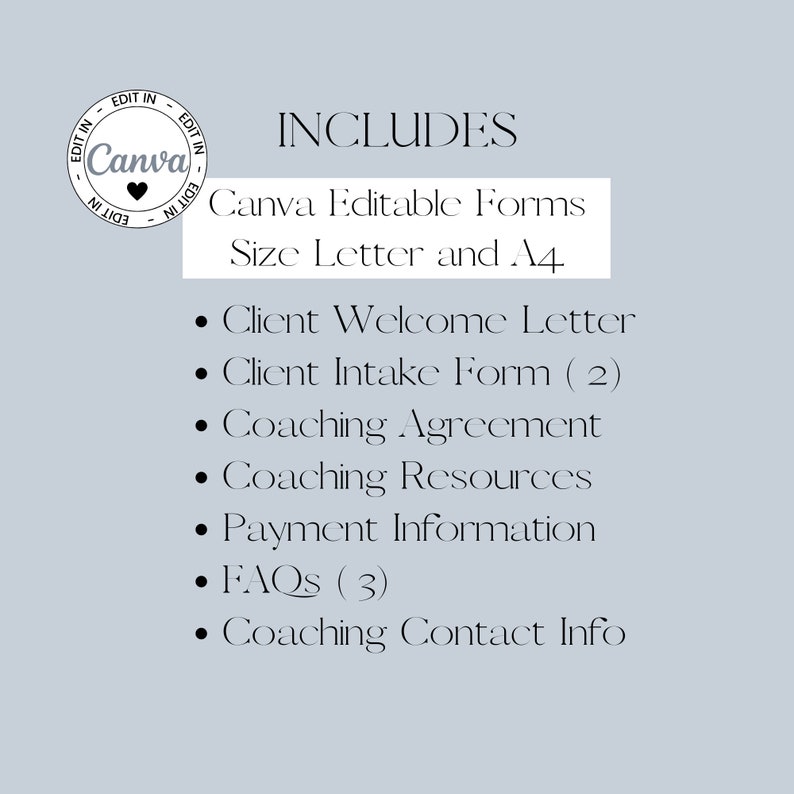 Client Welcome Packet Template, Coaching Intake Forms, Onboard Forms ...