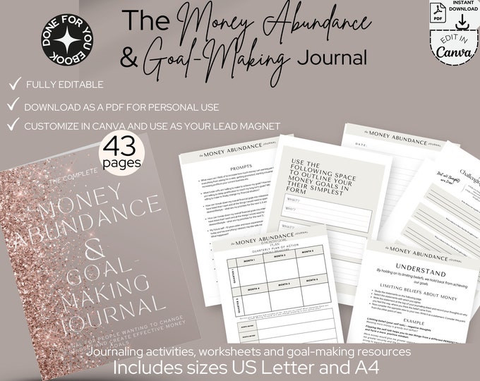 Money Mindset Journaling Pages Printable, Daily Journal Pages ...