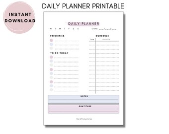 Monthly Planner Printable to Do List Productivity Planning | Etsy UK