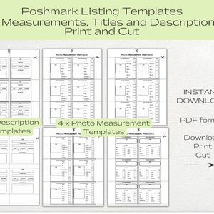 Poshmark Templates for Clothing Photo Infographics, Printable Poshmark ...