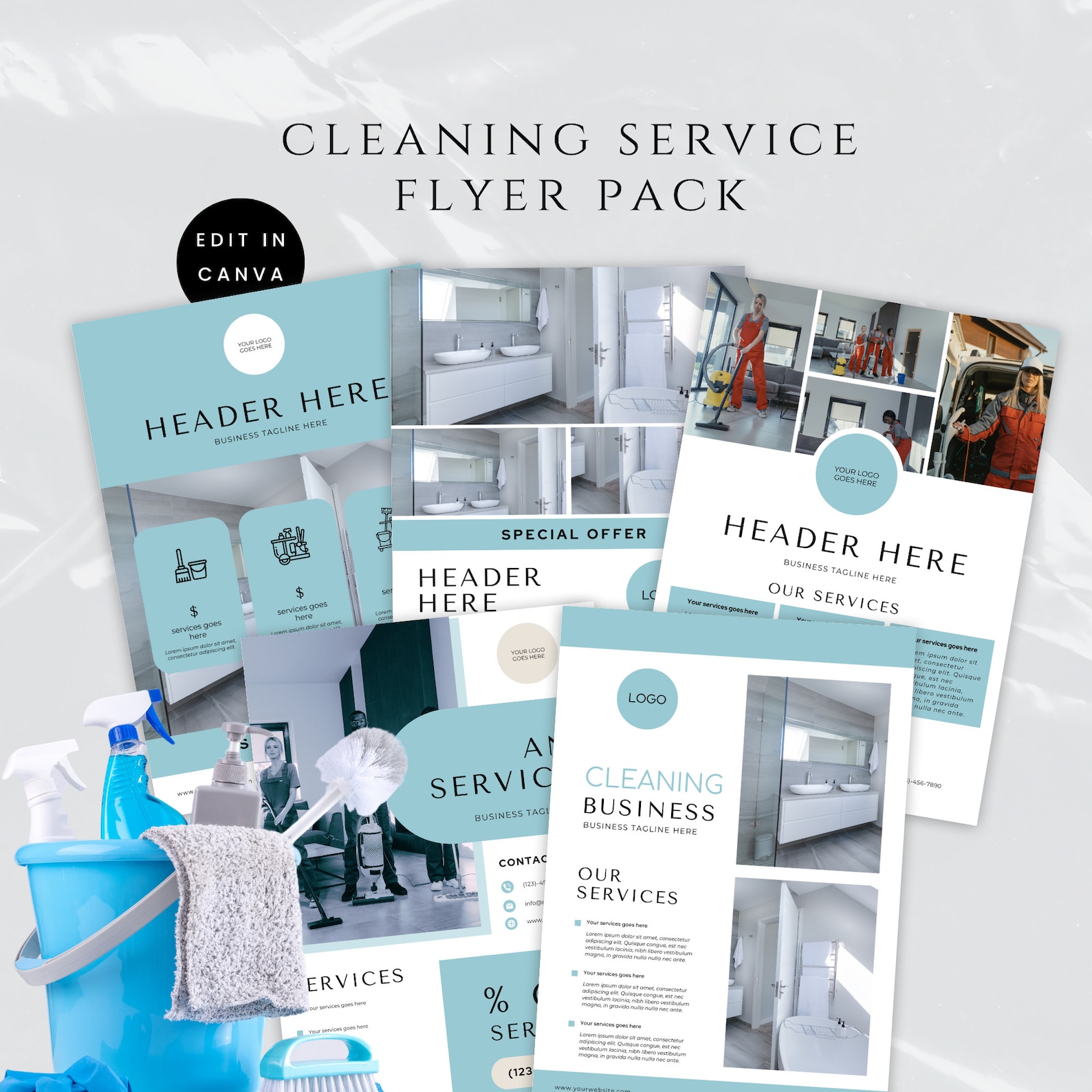 Office Cleaning Flyers Pack, Flyers Templates for Cleaning Business ...