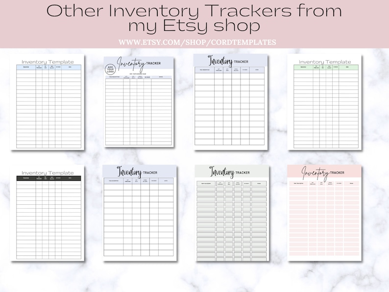 Editable Inventory Tracker, Printable Inventory Tracker, Business ...