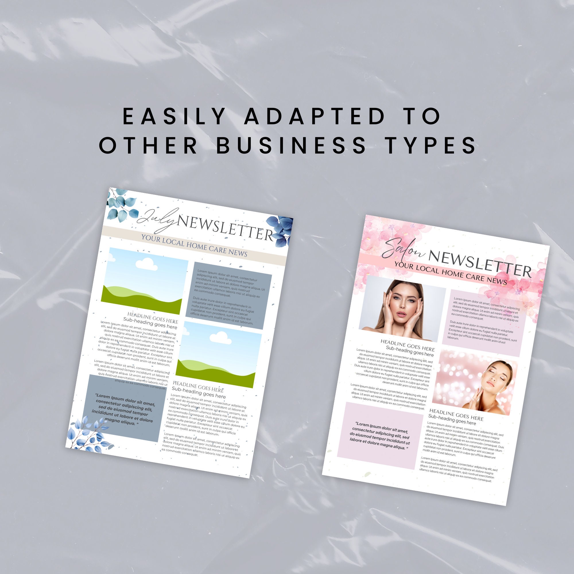 Home Care Service Newsletter Pack, Home Care Flyer Templates, Assisted ...