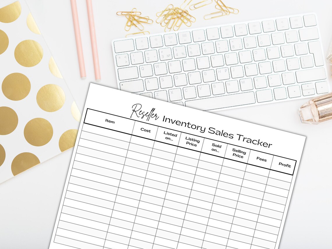 Editable Reseller Inventory Tracker Printable Business - Etsy