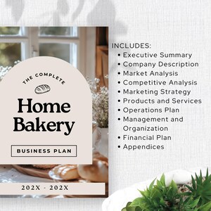 Home Baking Business Plan Template, Editable Bakery Startup Business ...