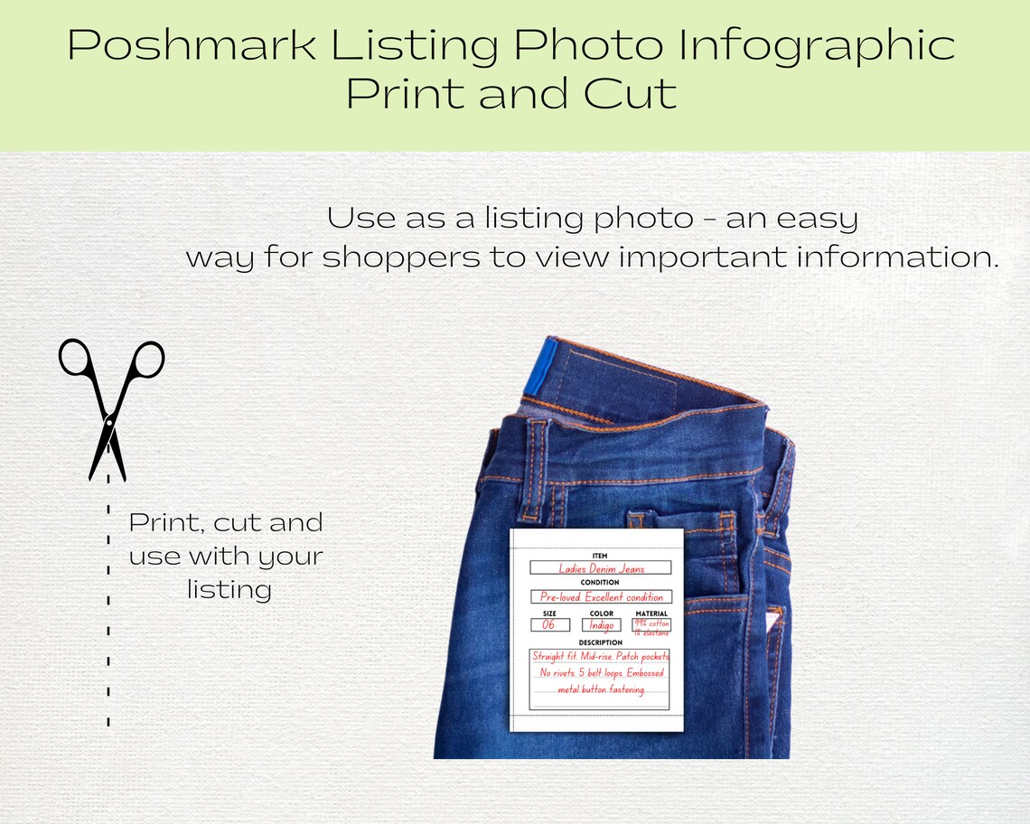 Poshmark Templates for Clothing Photo Infographics Printable - Etsy
