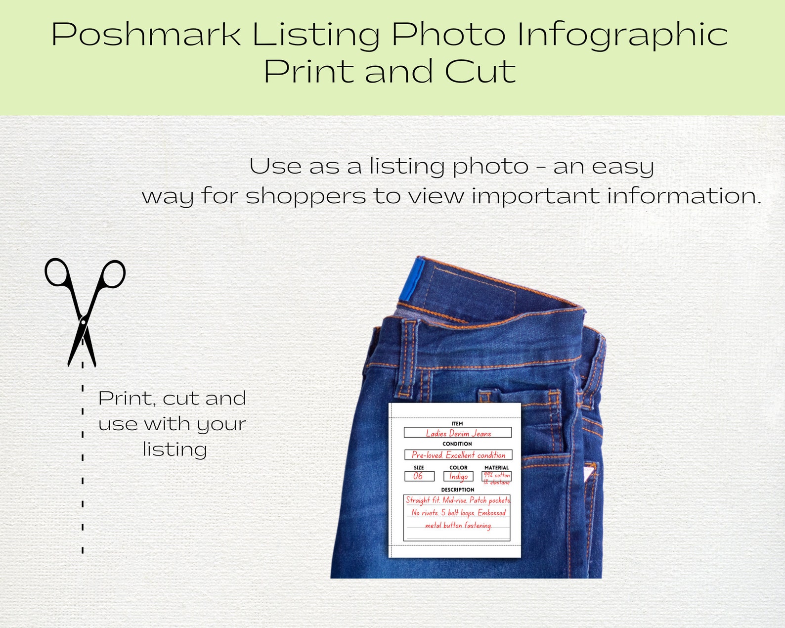 Poshmark Templates for Clothing Photo Infographics, Printable Poshmark ...