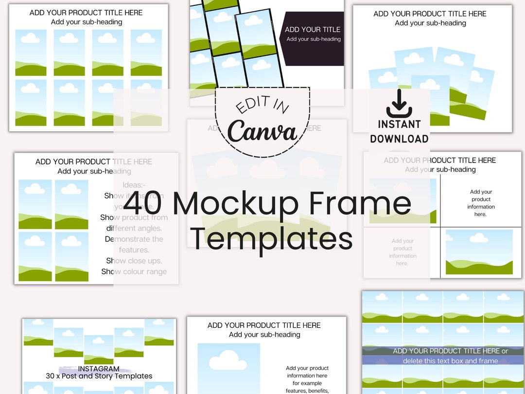 40 Canva Mockup Templates for Marketing and Product Promotion, Etsy ...