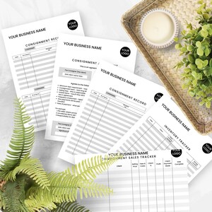 Editable Consignment Record - Keeping Pack, Agreement, Sales Tracker ...