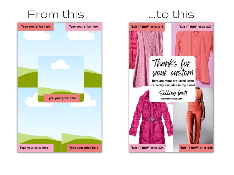 Poshmark Sales Flyer Mockup Template Pack, Three Canva Templates ...