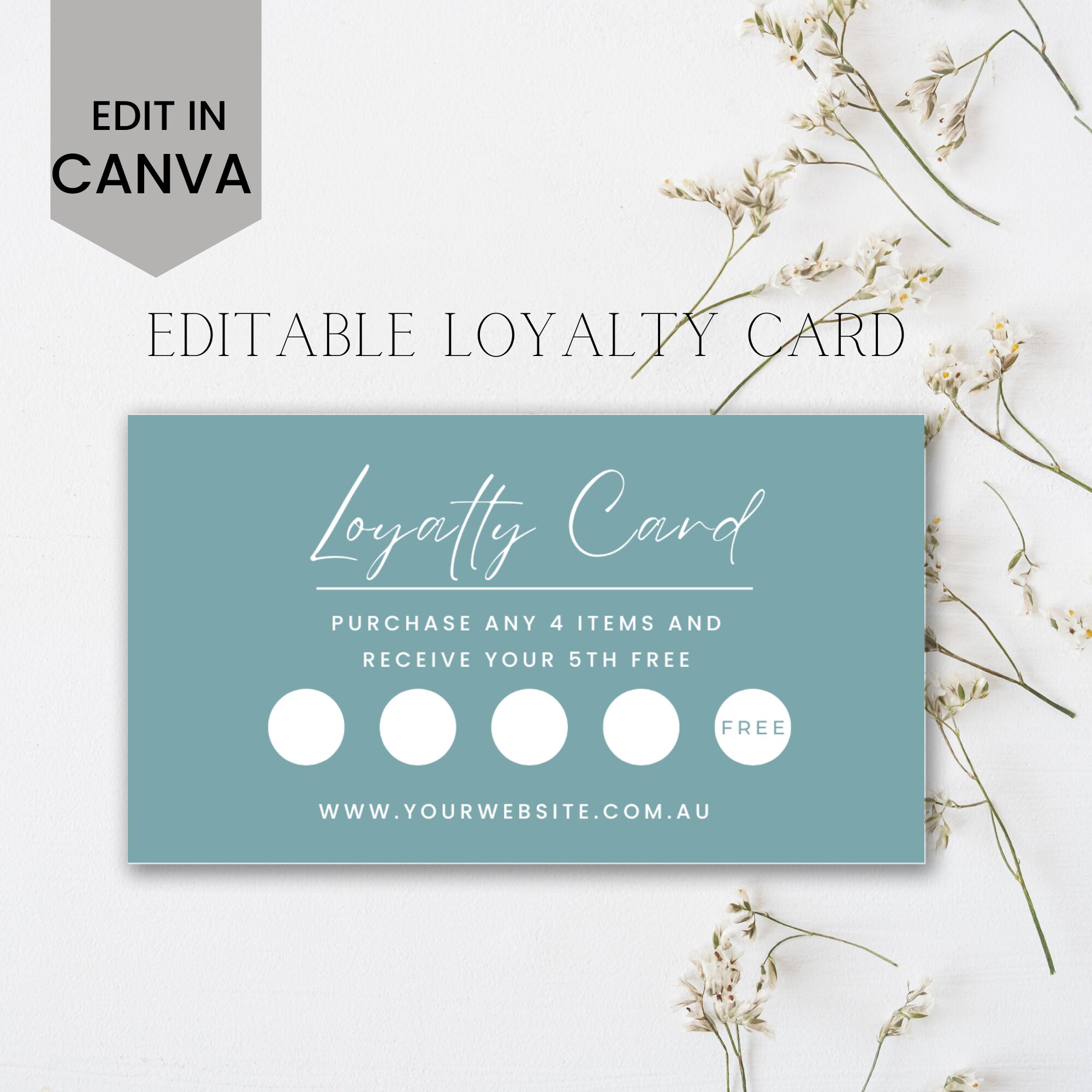 Editable Loyalty Card Template for Beautician, Nail Tech, Hair Salon ...