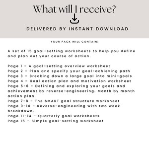 2024 Goals Worksheets, Printable PDF Goal Setting Worksheet, SMART Goal ...