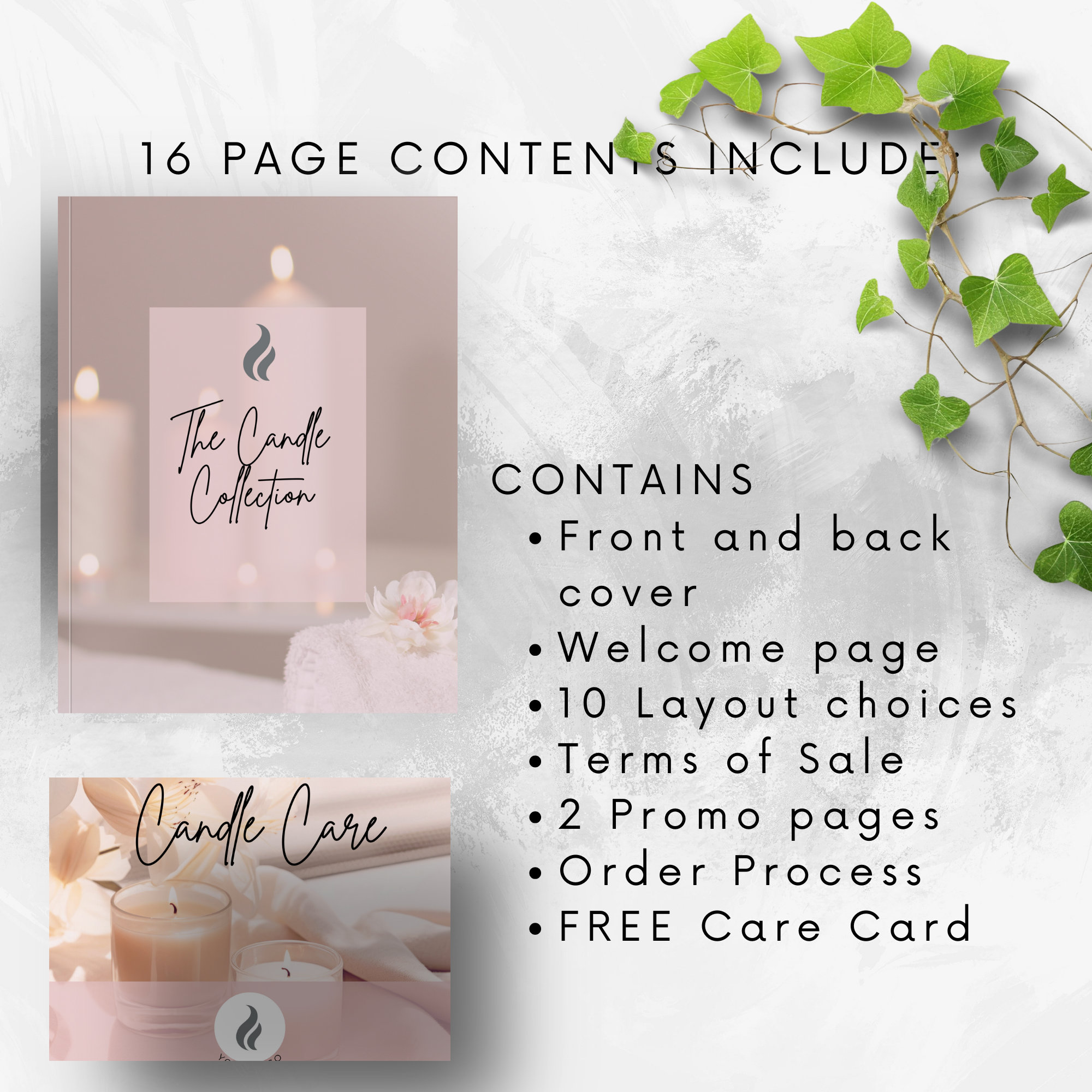 Candle Line Sheet Catalog Template Wholesale Price List - Etsy