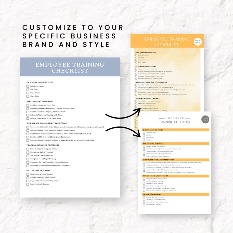New Employee Training Checklist Template, New Hire Orientation, Welcome ...