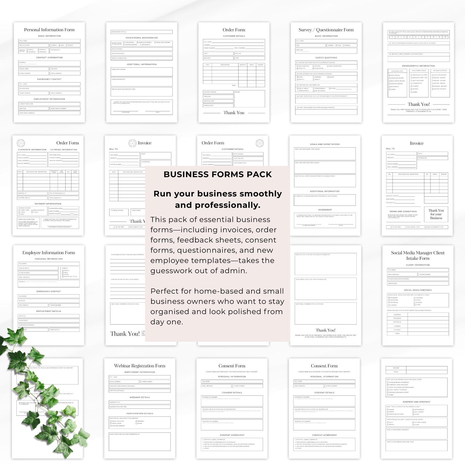 Small Business Starter Kit Canva, Editable Business Templates, Start-up ...