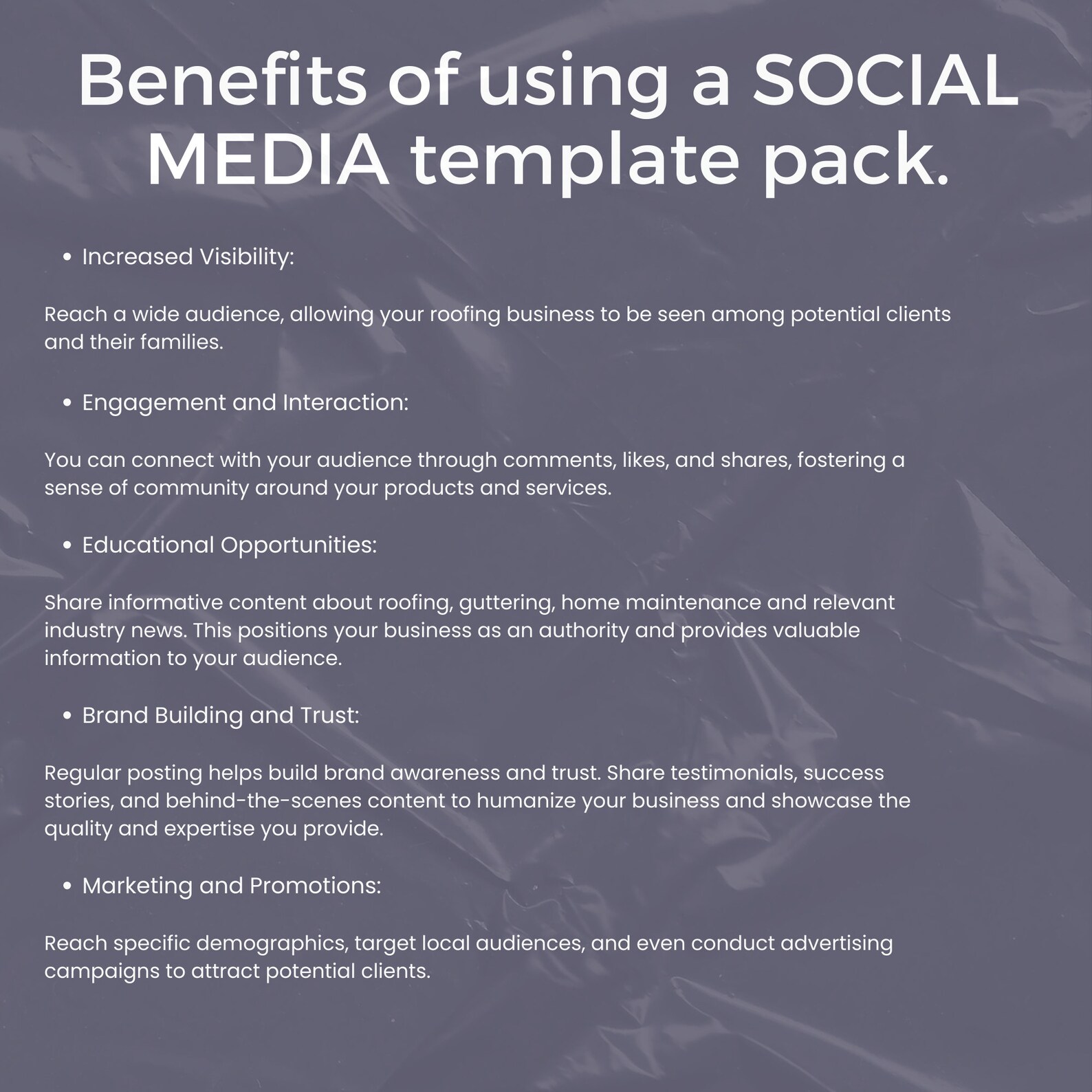 Roofing Business Social Media Post Templates, Roofing and Guttering ...