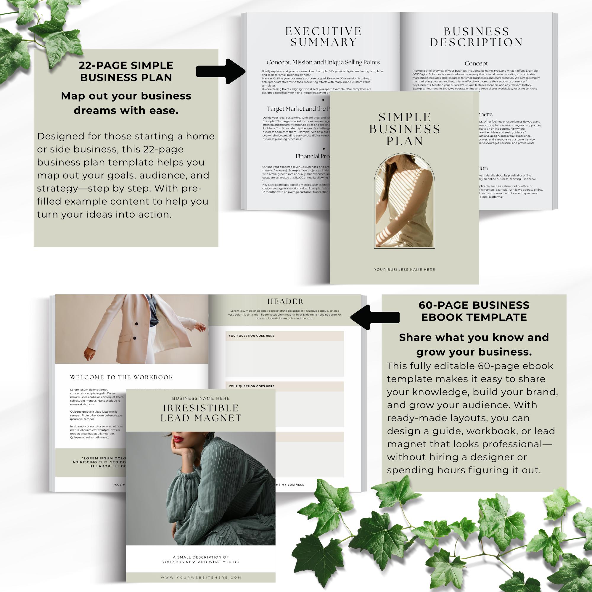 Small Business Starter Kit Canva, Editable Business Templates, Start-up ...