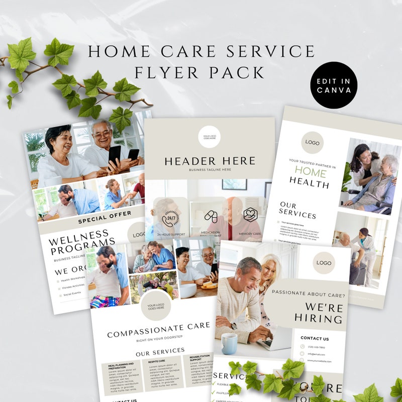 Caregiver Flyers Template - Etsy