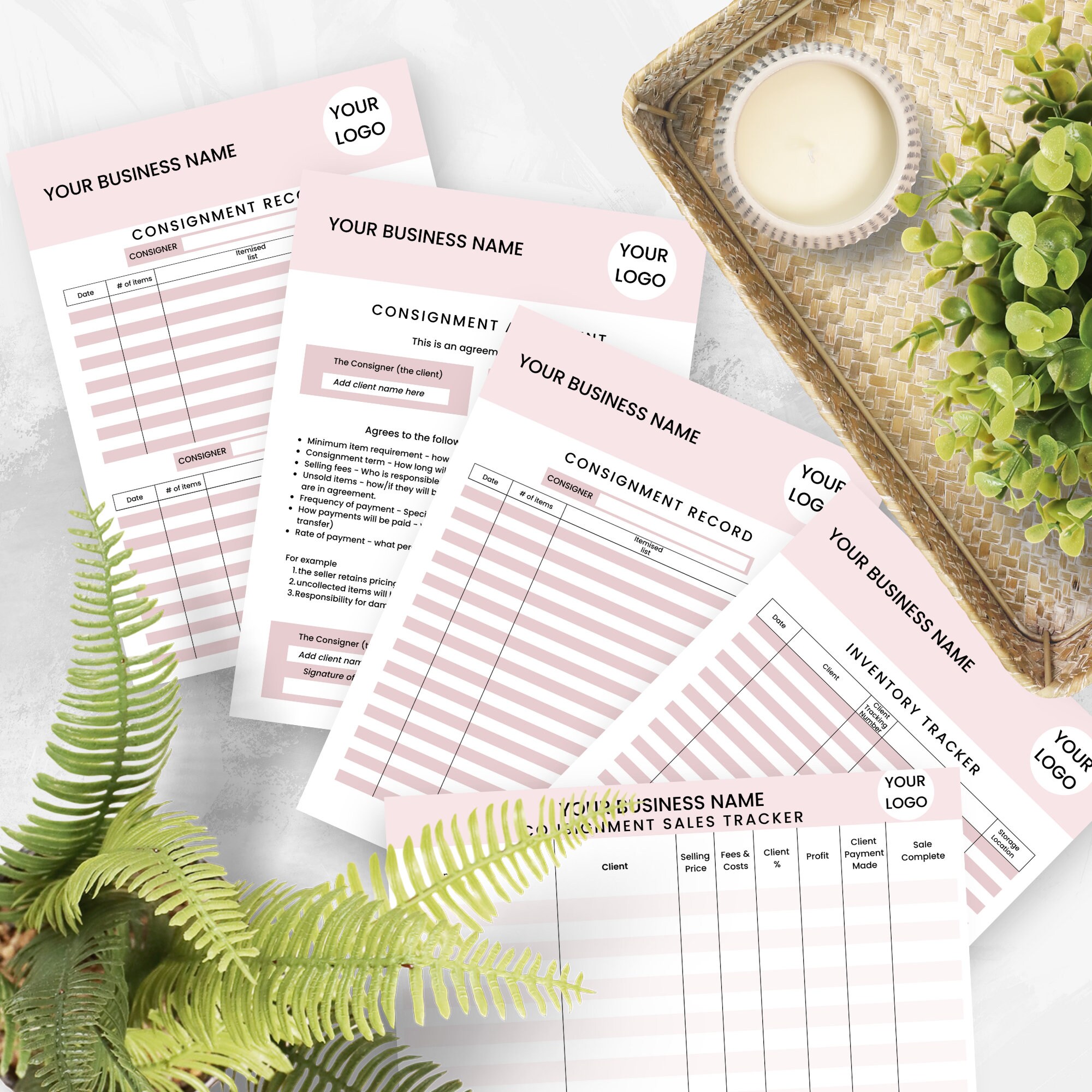 Editable Consignment Record - Keeping Pack, Agreement, Sales Tracker ...