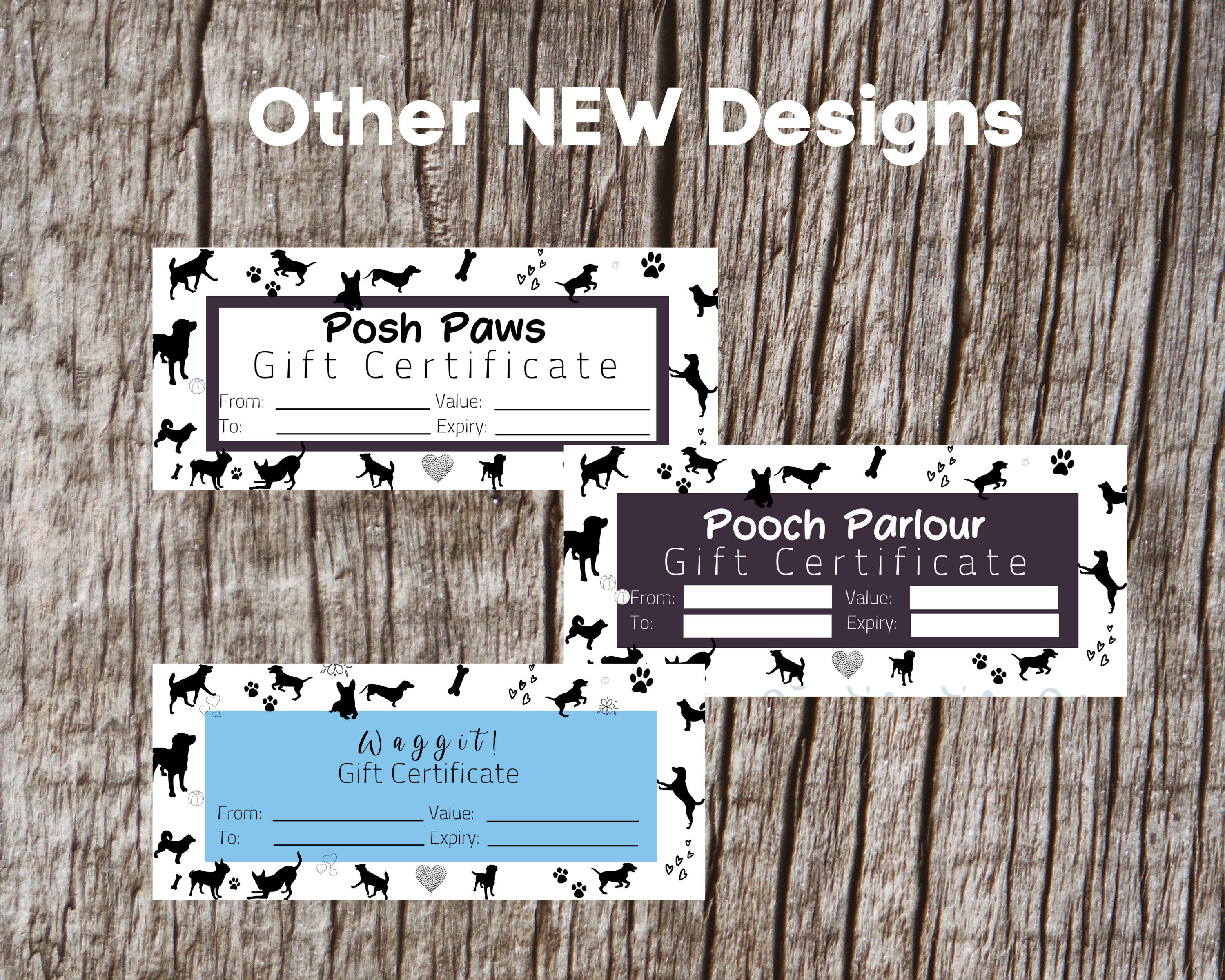 Dog Gift Certificate Template. DIY Gift Voucher for Small Business ...