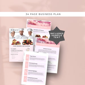 Cake Maker Branding Pack, Bakery Business Templates Pack, Business Plan ...
