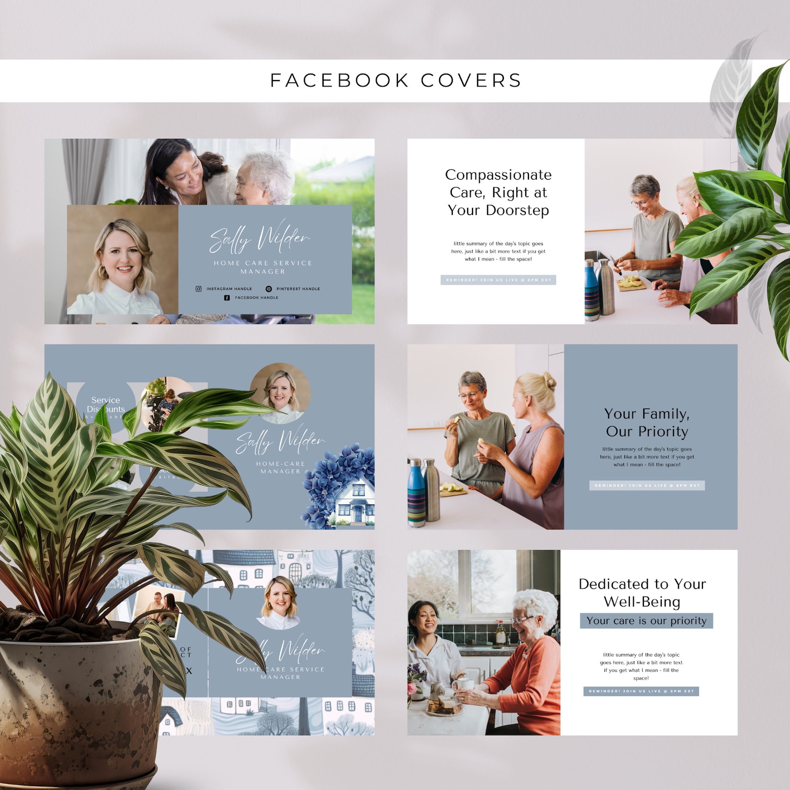Home Care Service Branding Pack, Health Care Business Templates Pack ...