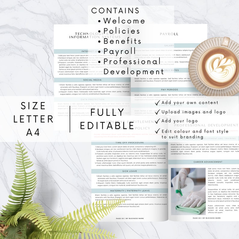 Cleaning Business Employee Welcome Handbook, Employee Welcome Package ...