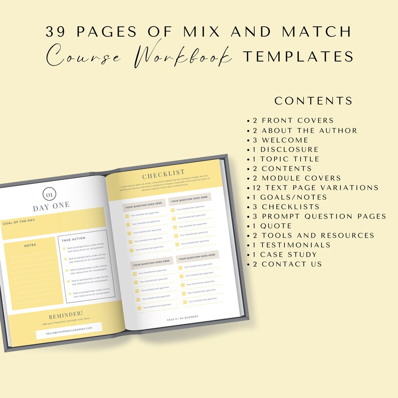 Course Creator Workbook Template Canva Workbook for Lead - Etsy