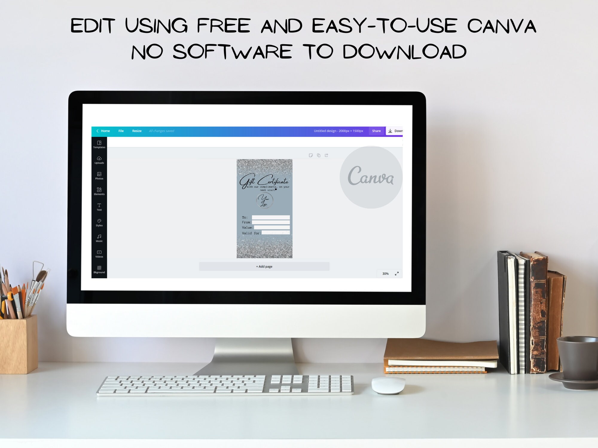 Business E-gift Certificate Template. Add Your Logo. Virtual Gift Card ...
