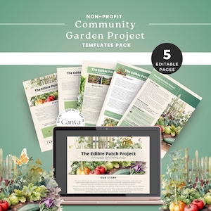 One Pager Community Garden Project Templates – Editable One-page ...
