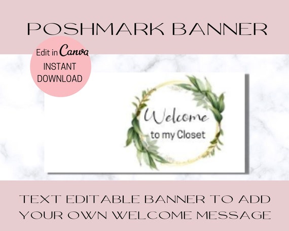 Poshmark Banner Header Editable Poshmark Banner Customize | Etsy