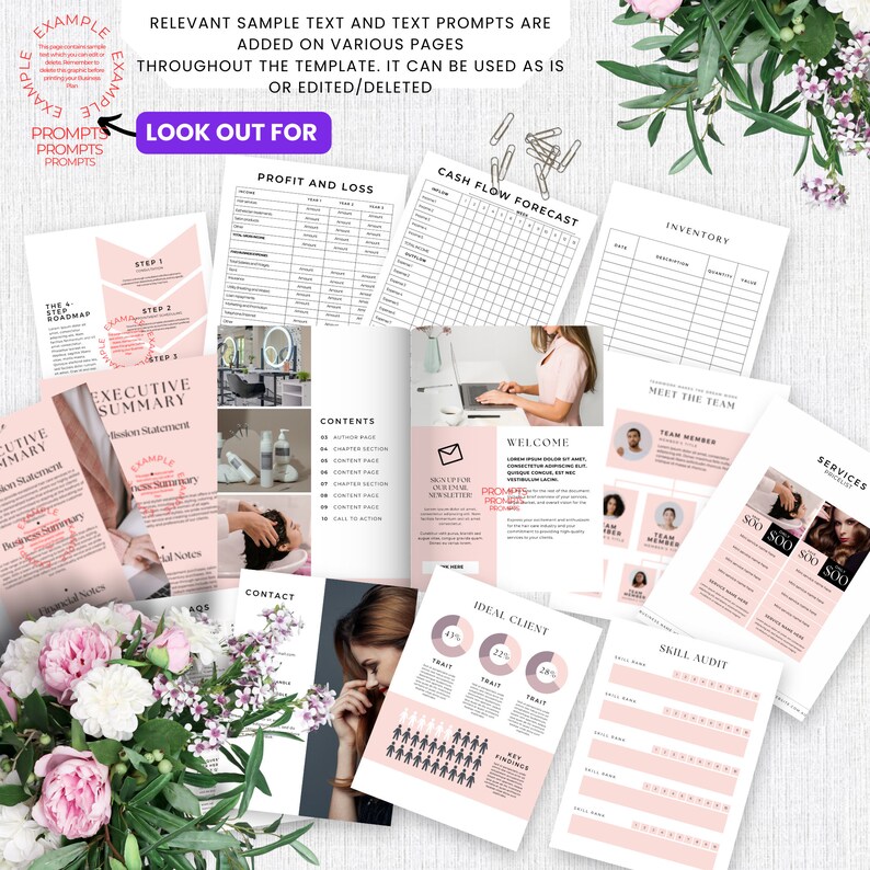 Hair Salon Business Plan Template, Stylist Business Plan Workbook ...