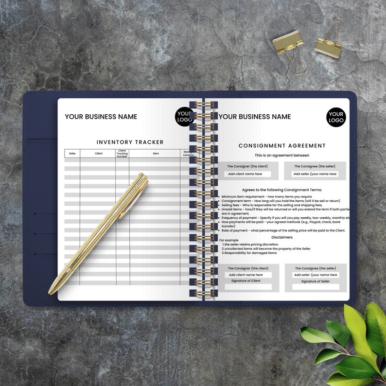 Editable Consignment Record - Keeping Pack, Agreement, Sales Tracker ...