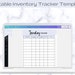 Editable Inventory Tracker, Printable Business Inventory Record ...