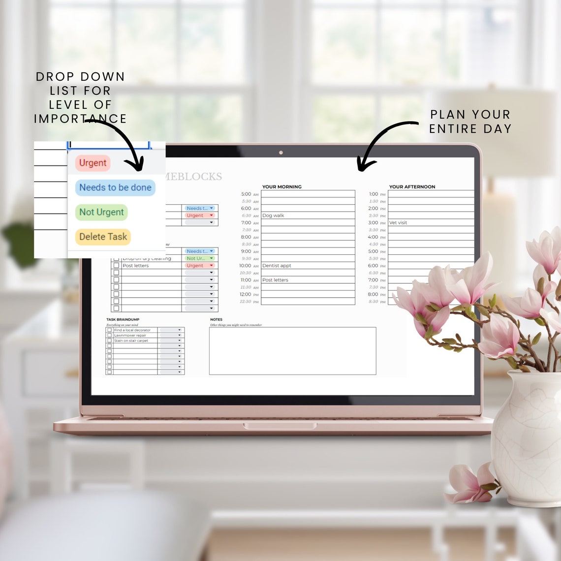 Timeblock Planner, Daily Timebox Planning Google Sheet, Daily Schedule ...