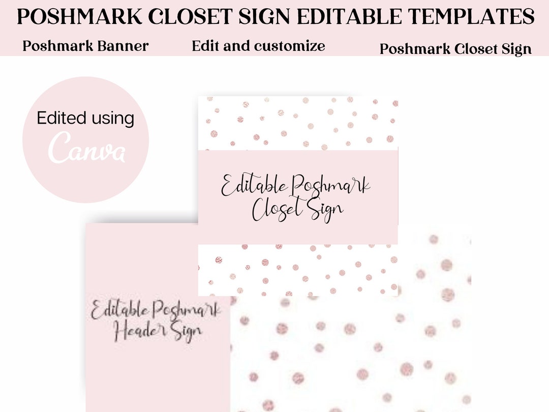 Poshmark Editable Shop Sign and Banner Templates | Customizable ...
