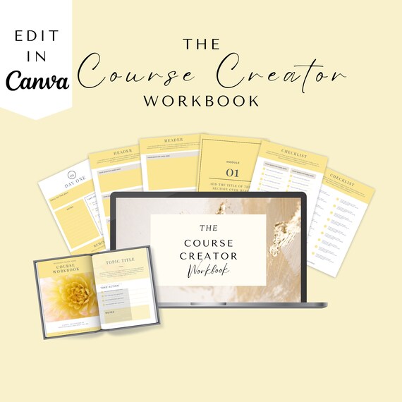 Course Creator Workbook Template Canva Workbook for Lead - Etsy