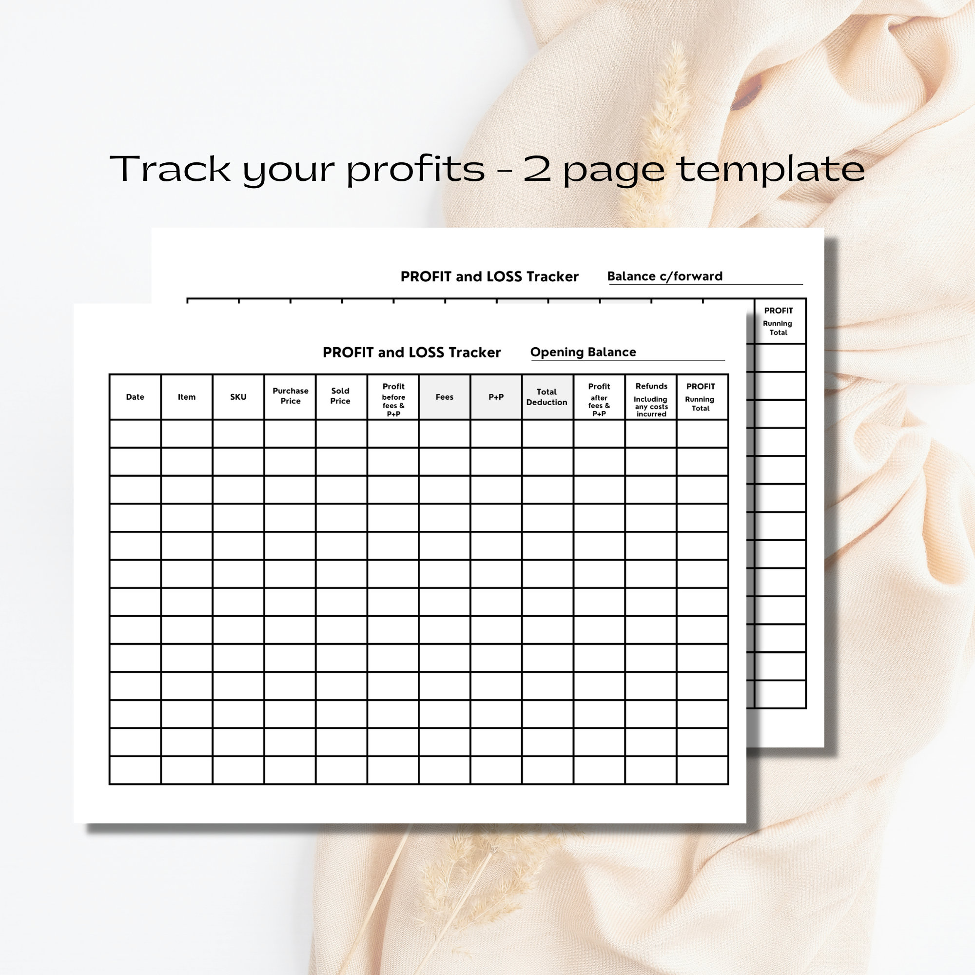 Poshmark Planner | Printable PDF Record Sheets | Reseller Organization ...