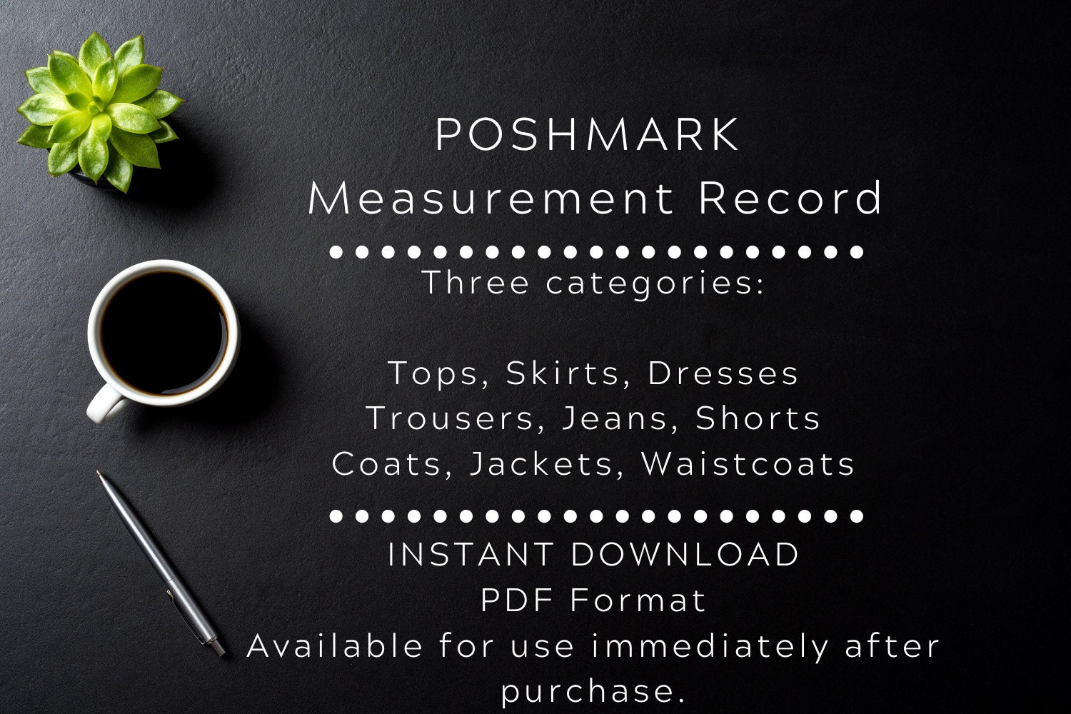 Poshmark Printable Templates Record of Measurements - Etsy