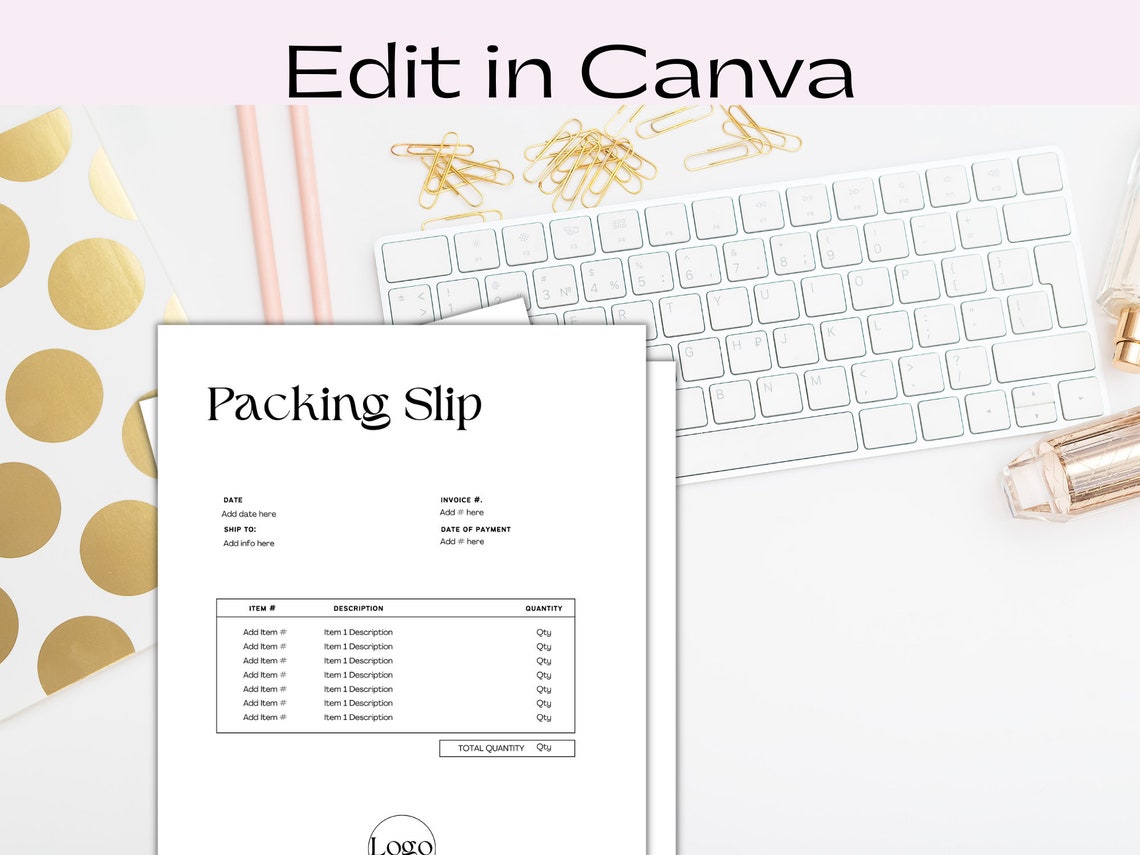 Editable Business Packing Slip Template, Minimalist Delivery Slip List ...