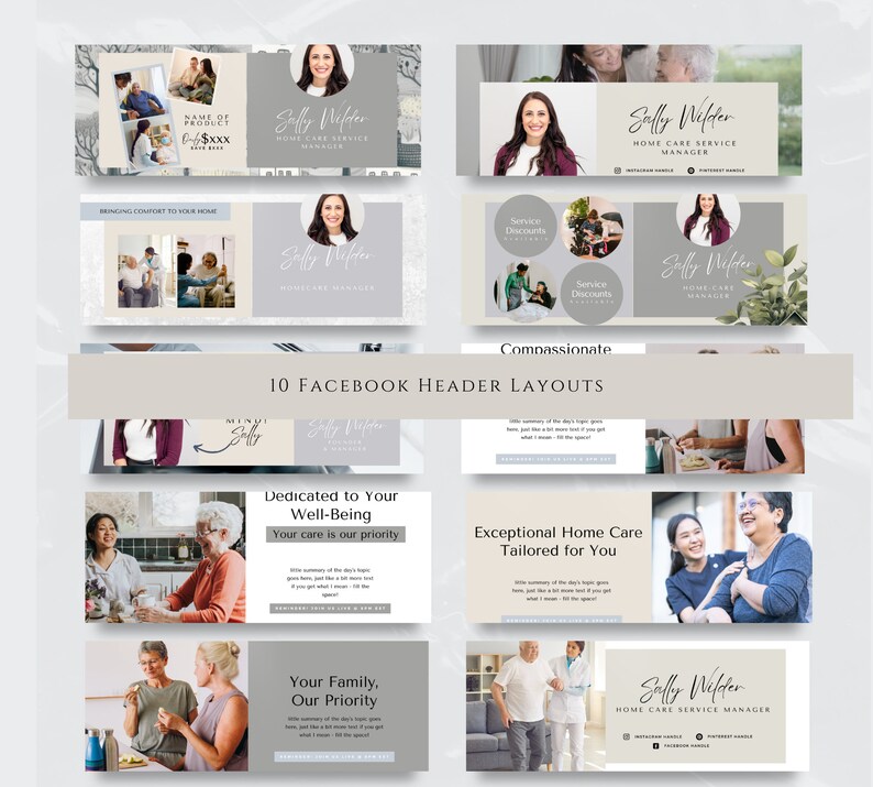 Home Care Service Marketing Template Bundle, Newsletters, Home Care ...