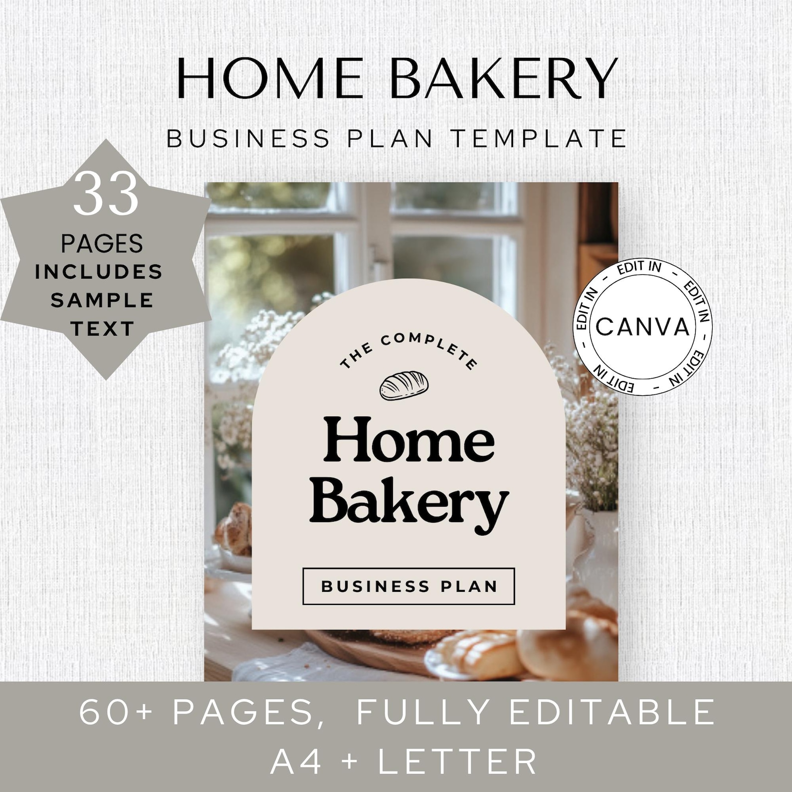 Home Baking Business Plan Template, Editable Bakery Startup Business ...