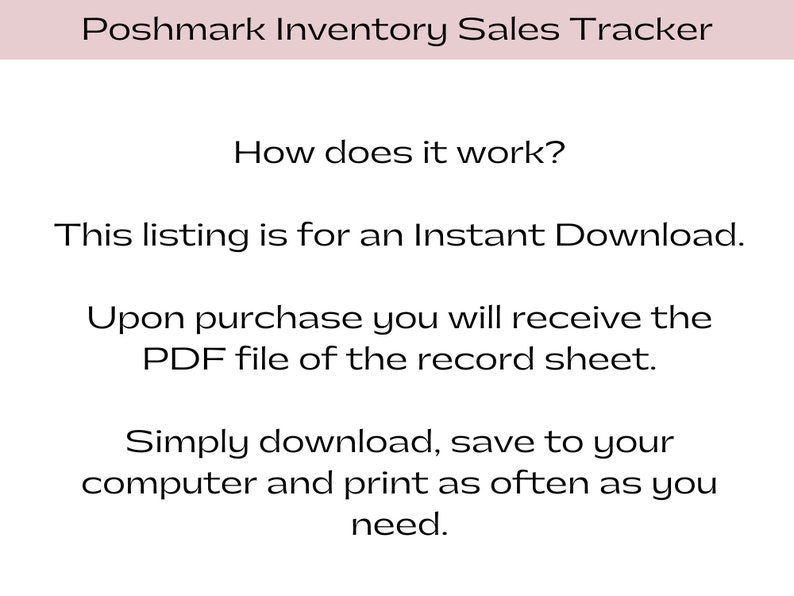 Poshmark Inventory Tracker | Reseller Inventory Sales Tracker ...